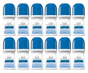 avon cool confidence baby powder roll-on anti-perspirant deodorant 2.6 oz (12-pack)