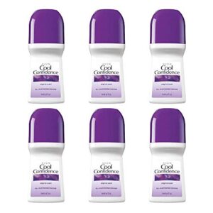 avon~ cool confidence ~deodorant antiperspirant roll on original scent (6 pack).. hpvagr