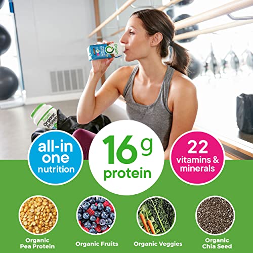 Orgain Organic Vegan Plant Based Nutritional Shake, Smooth Chocolate - Meal Replacement, 16g Protein, 22 Vitamins & Minerals, Dairy Free, Gluten Free, 11 Fl Oz (Pack of 4)