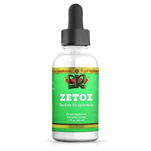 zetox | easy to take liquid zeolite suspension with b-12 & d3 | natural energy & immune system booster that supports daily detox & optimal ph | max absorption alkaline drops (60 servings)