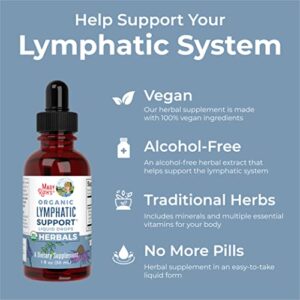 Lymphatic Drainage | Lymphatic Support Drops | USDA Organic Lymphatic Cleanse with Echinacea & Elderberry for Immune Support | Antioxidant & Immune Defense | Vegan | Non-GMO | 30 Servings