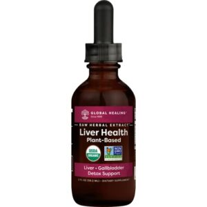 global healing liver health – natural vegan liquid drops supplement supports liver and gallbladder detox & function – raw herbal extract for best absorption and clean cleanse – 2 fl oz tincture