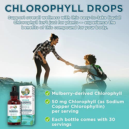 Chlorophyll Liquid Drops for Immune Support | Liquid Chlorophyll Drops | Energy Boost | Skin Care Supplement | Natural Deodorant | Vegan | Non-GMO | Gluten Free | 2 Fl Oz