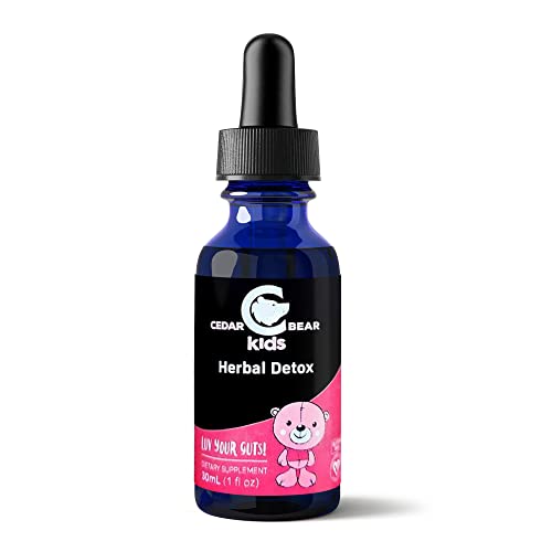 Cedar Bear - Herbal Detox for Kids - Luv Your Guts! a Liquid Herbal Supplement 1 fl oz / 30 ml