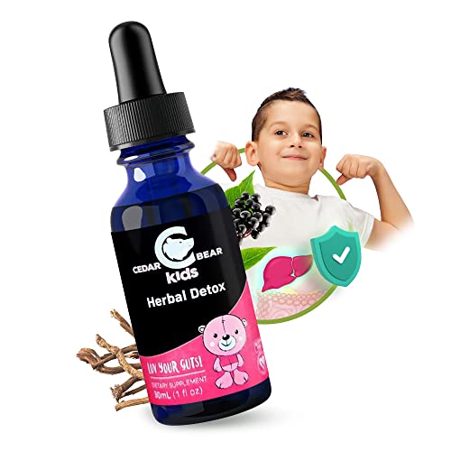 Cedar Bear - Herbal Detox for Kids - Luv Your Guts! a Liquid Herbal Supplement 1 fl oz / 30 ml