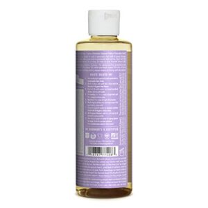 Dr. Bronner’s - Pure-Castile Liquid Soap (Lavender, 8 ounce) - Made with Organic Oils, 18-in-1 Uses: Face, Body, Hair, Laundry, Pets and Dishes, Concentrated, Vegan, Non-GMO