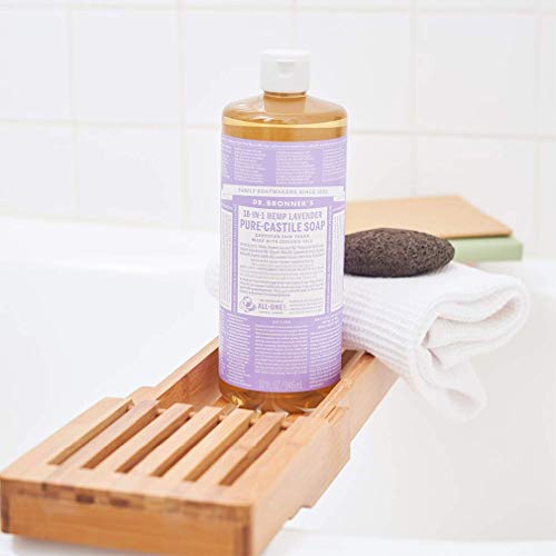 Dr. Bronner's Pure-Castile Liquid Soap – Lavender Bundle. 32 oz. Bottle and 2 oz. Travel Bottle