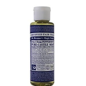 Dr. Bronner's Liquid Soap, Magic All One Pure Castile, Peppermint 18 In 1, 4 Fluid Ounce