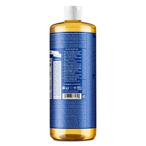 Dr. Bronner's - Pure-Castile Liquid Soap (Peppermint, 32 Ounce, 4-Pack) - Made with Organic Oils, 18-in-1 Uses: Face, Body, Hair, Laundry, Pets & Dishes, Concentrated, Vegan, Non-GMO