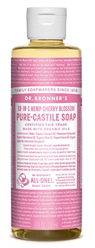 DR BRONNERS Cherry Blossom Liquid Castile Soap, 8 OZ