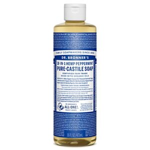 dr. bronners peppermint 16oz. castile soap (2 pack)