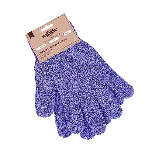 EXCLAIM BEAUTY Exfoliating Gloves Body Scrubber Gloves for Shower, Spa, Massage Shower Gloves Dual Texture Bath Gloves | Dead Skin Remover with Adjustable Straps