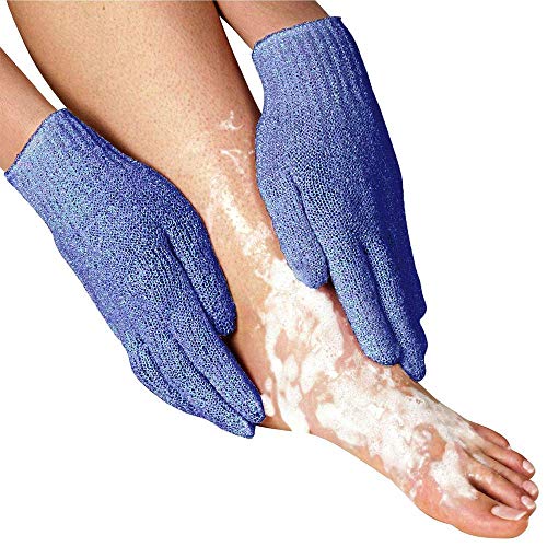 EXCLAIM BEAUTY Exfoliating Gloves Body Scrubber Gloves for Shower, Spa, Massage Shower Gloves Dual Texture Bath Gloves | Dead Skin Remover with Adjustable Straps