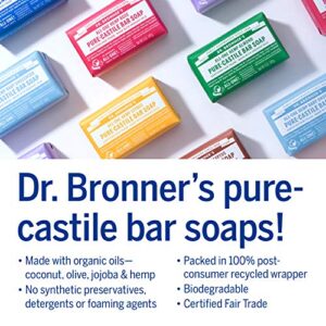 Dr. Bronner's - Pure-Castile Bar Soap - Citrus, Made w/Organic Oils, For Face, Body, & Hair, Gentle & Moisturizing, Smooth Lather, Biodegradable, Vegan, Cruelty-Free, Non-GMO (5oz, 12-Pack)