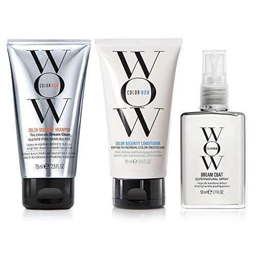 Color Wow Dream Smooth Travel Kit Includes Shampoo, Conditioner and Dream Coat - Get the silky, liquidy, glossy texture of your dreams… AND, defy humidity for days, everywhere you go