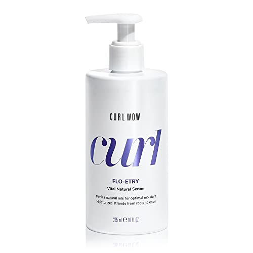 Curl Wow Flo-etry Vital Natural Serum – With Naked Technology; Rich-oil blend moisturizes dry, dehydrated strands from root to tip for instantly plump, plush, juicy curls. No weight or greasy feel!