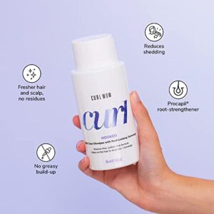 Curl Wow Hooked 100% Clean Shampoo with Root-Locking Technology – Rich-lathering, sulfate-free formula leaves no residues + helps anchor hair to stop shedding