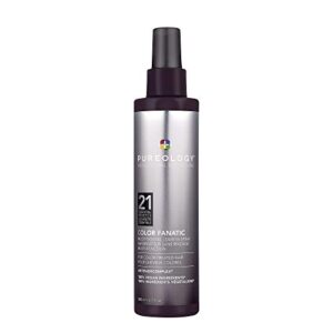 pureology color fanatic leave-in conditioner hair treatment detangler spray | protects color from fading | heat protectant | vegan | 6.7 fl oz