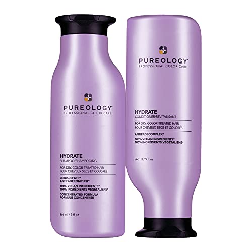 Pureology Hydrate Moisturizing Shampoo | For Medium to Thick Dry, Color Treated Hair | Sulfate-Free | Vegan