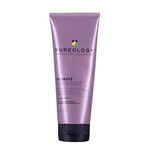 pureology hydrate superfood treatment | for dry, color-treated hair | deeply hydrating treatment mask | silicone-free | vegan | updated packaging | 6.8 fl. oz