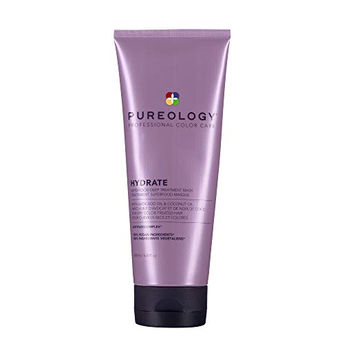 Pureology Hydrate Superfood Treatment | For Dry, Color-Treated Hair | Deeply Hydrating Treatment Mask | Silicone-Free | Vegan | Updated Packaging | 6.8 Fl. Oz