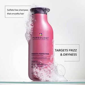 Pureology Smooth Perfection Shampoo & Conditioner Bundle | For Frizz-Prone Color Treated Hair | Sulfate-Free | Vegan | Updated Packaging | 9 Fl. Oz.