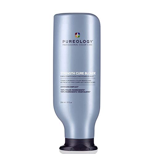 Pureology Strength Cure Blonde Purple Conditioner for Blonde & Lightened Color-Treated Hair, 9 Fl Oz