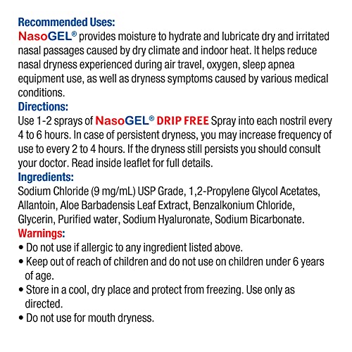 NeilMed Nasogel Drip Free Gel Spray, 1 Fluid Ounce