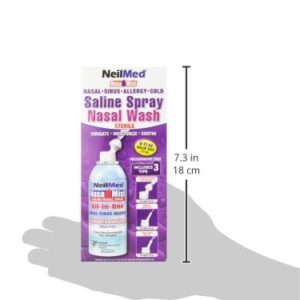 NeilMed NasaMist All in One Multi Purpose Saline Spray, 6.3 Fl Oz