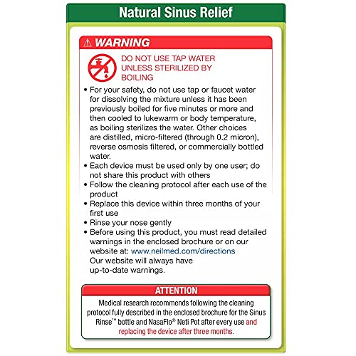 NeilMed Sinus Rinse Extra Strength Hypertonic Kit with 30 Premixed Packets