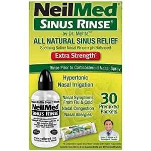 NeilMed Sinus Rinse Extra Strength Hypertonic Kit with 30 Premixed Packets