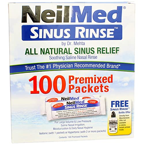 NeilMed's Sinus Rinse Pre-Mixed Packets, 100-Count Boxes