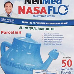 NeilMed Nasaflo Porcelain Neti Pot, 50 Count (packaging may vary)