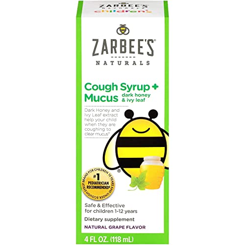 Zarbee's Child Natural Cough Syrup 3-Day Pack Day/Night Dk Honey Mucus Relief - 4 oz Each (12 oz Total)