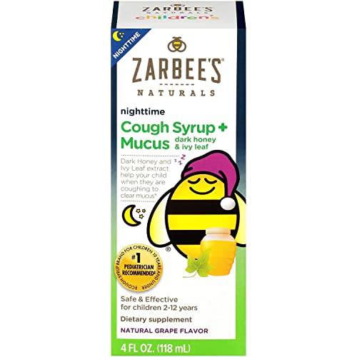 Zarbee's Child Natural Cough Syrup 3-Day Pack Day/Night Dk Honey Mucus Relief - 4 oz Each (12 oz Total)