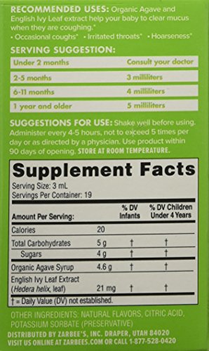 Zarbee'S Natura Children's Grape Flavor Cough Syrup + Mucus, 2 Ounce