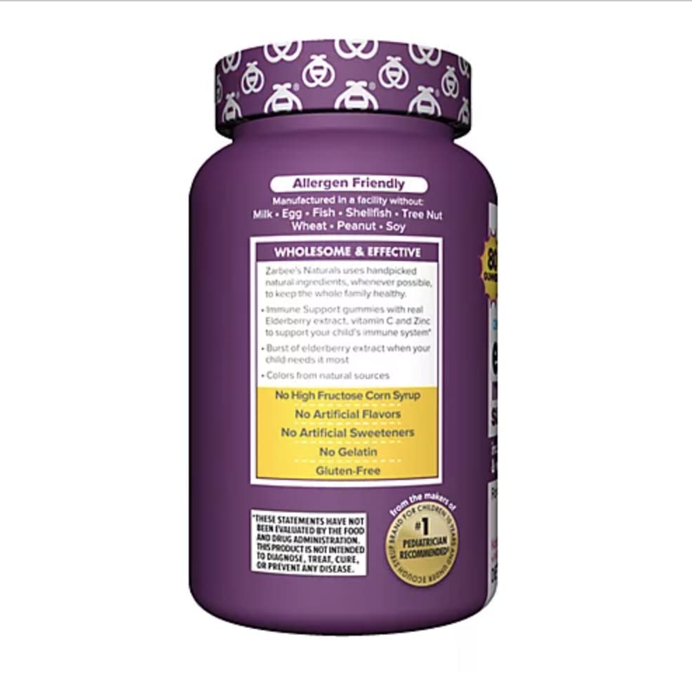 Zarbee's Children's Elderberry Immune Support Gummies, 80 ct.