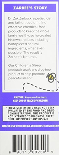 Zarbee's Naturals Children's Sleep Melatonin Supplement Chewable Tablets Grape Flavor - 30 ct, Pack of 2