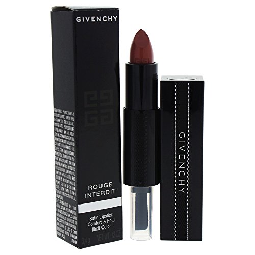 Givenchy Rouge Interdit Satin Lipstick for Women, 10 Boyisch Rose, 0.12 Ounce