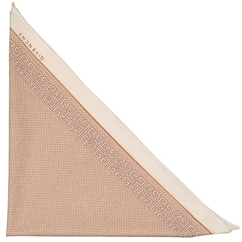 Givenchy Ladies Ivory/Brown Geometrical Pattern Scarf