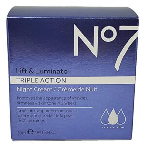 Boots No7 Lift and Luminate Night Cream, 1.6 Fl. Oz.