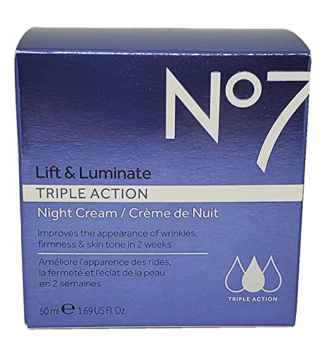 Boots No7 Lift and Luminate Night Cream, 1.6 Fl. Oz.