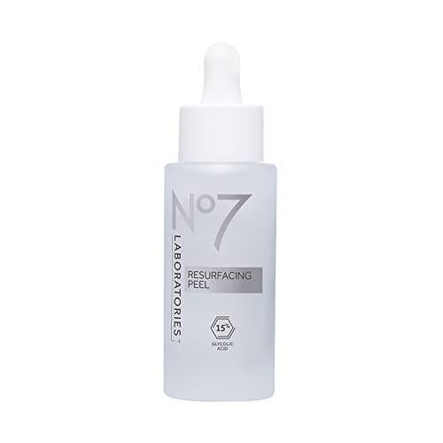 No7 Laboratories Resurfacing Peel 15% Glycolic Acid - Skin Resurfacing Face Peel for Smoother Skin - Brightening Pore Cleanser + Face Peeling Treatment for Impurities & Dead Skin Cells (30ml)