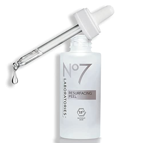 No7 Laboratories Resurfacing Peel 15% Glycolic Acid - Skin Resurfacing Face Peel for Smoother Skin - Brightening Pore Cleanser + Face Peeling Treatment for Impurities & Dead Skin Cells (30ml)