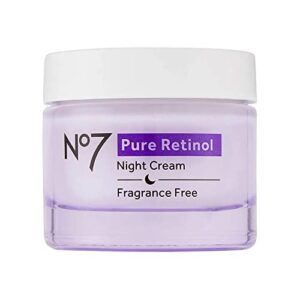 no7 pure retinol night cream – anti aging night cream with collagen peptides to reduce fine lines and wrinkles – fragrance free retinol cream for all skin types (1.69 fl oz)