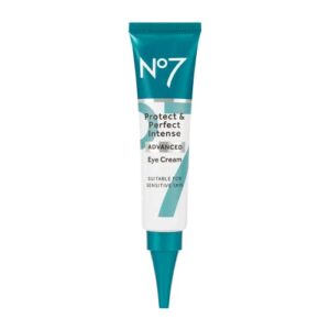 no.7 protect & perfect intense advanced eye cream – under eye cream for dark circles and puffiness – sensitive skin anti wrinkle eye cream + puffy eyes treatment (15ml)