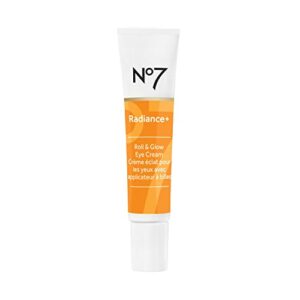 no.7 no7 radiance+ roll & glow eye cream – reviving & illuminating under eye cream eye roller – color correcting vitamin c + caffeine eye cream for dark circles, puffiness & dullness (15ml)