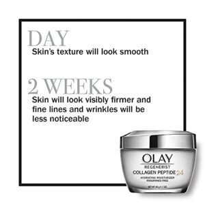 Olay Regenerist Collagen Peptide 24 Face Moisturizer Cream with Niacinamide for Firmer Skin, Anti-Wrinkle Fragrance-Free 1.7 oz, Includes Olay Whip Travel Size for Dry Skin