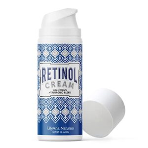 lilyana naturals retinol cream for face – made in usa, retinol cream, anti aging cream, retinol moisturizer for face and neck, wrinkle cream for face, retinol complex – 1oz