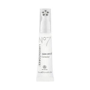 no7 laboratories dark circle corrector in medium/dark – dark circles reducer with cooling applicator to reduce puffy eyes – hyaluronic acid to plump & smooth under eye bags (0.5 fl oz)